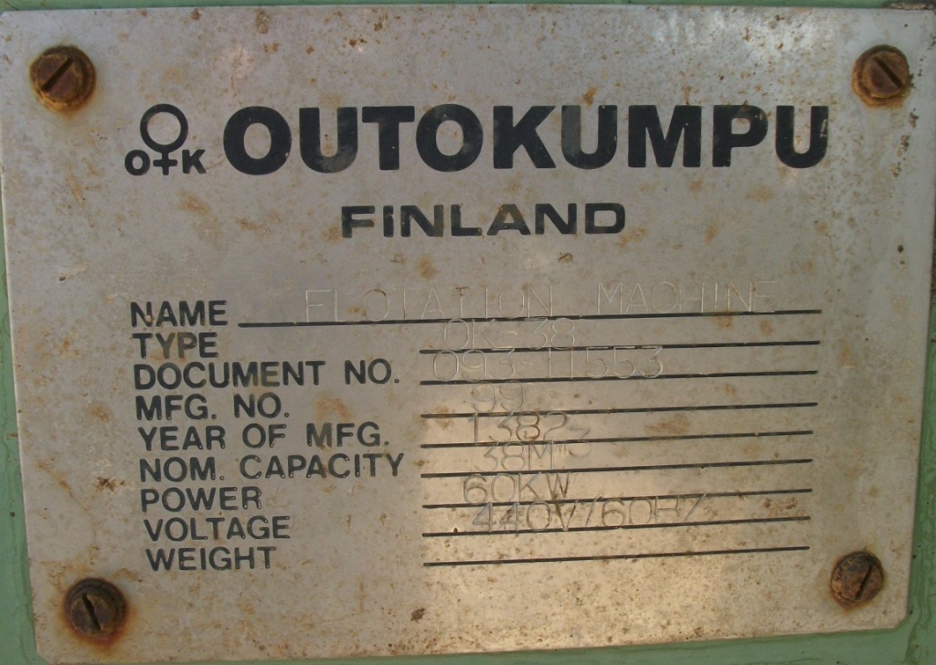 Outokumpu OK38 Flotation Mechanisms for Sale