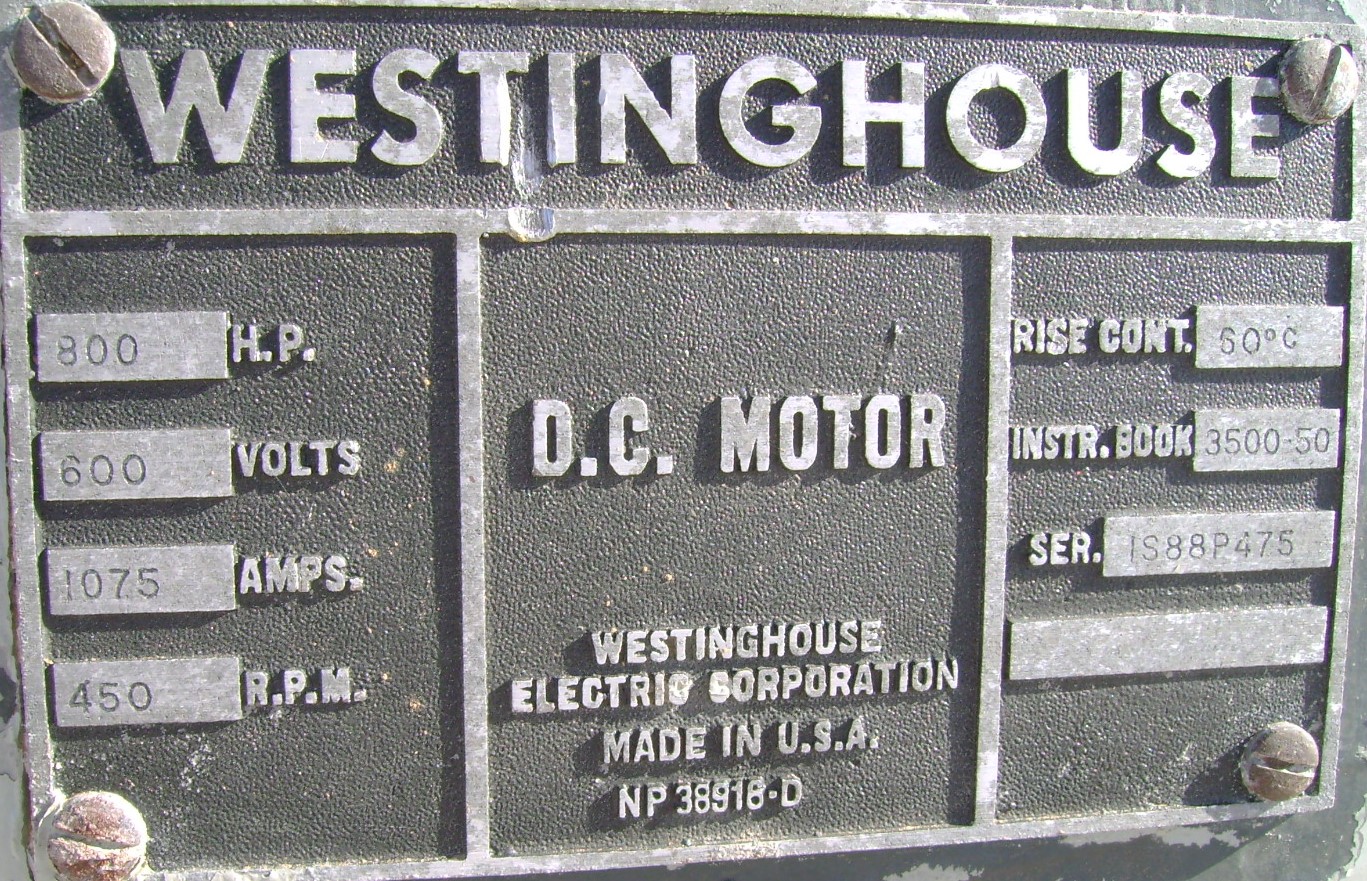 800 HP DC Motor for Sale, 450 RPM